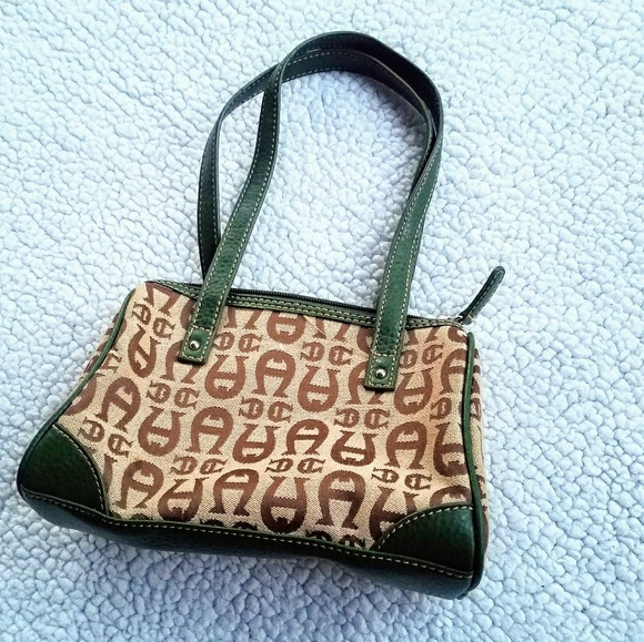 Etienne Aigner | Bags | Etienne Aigner Signature With Green Leather ...